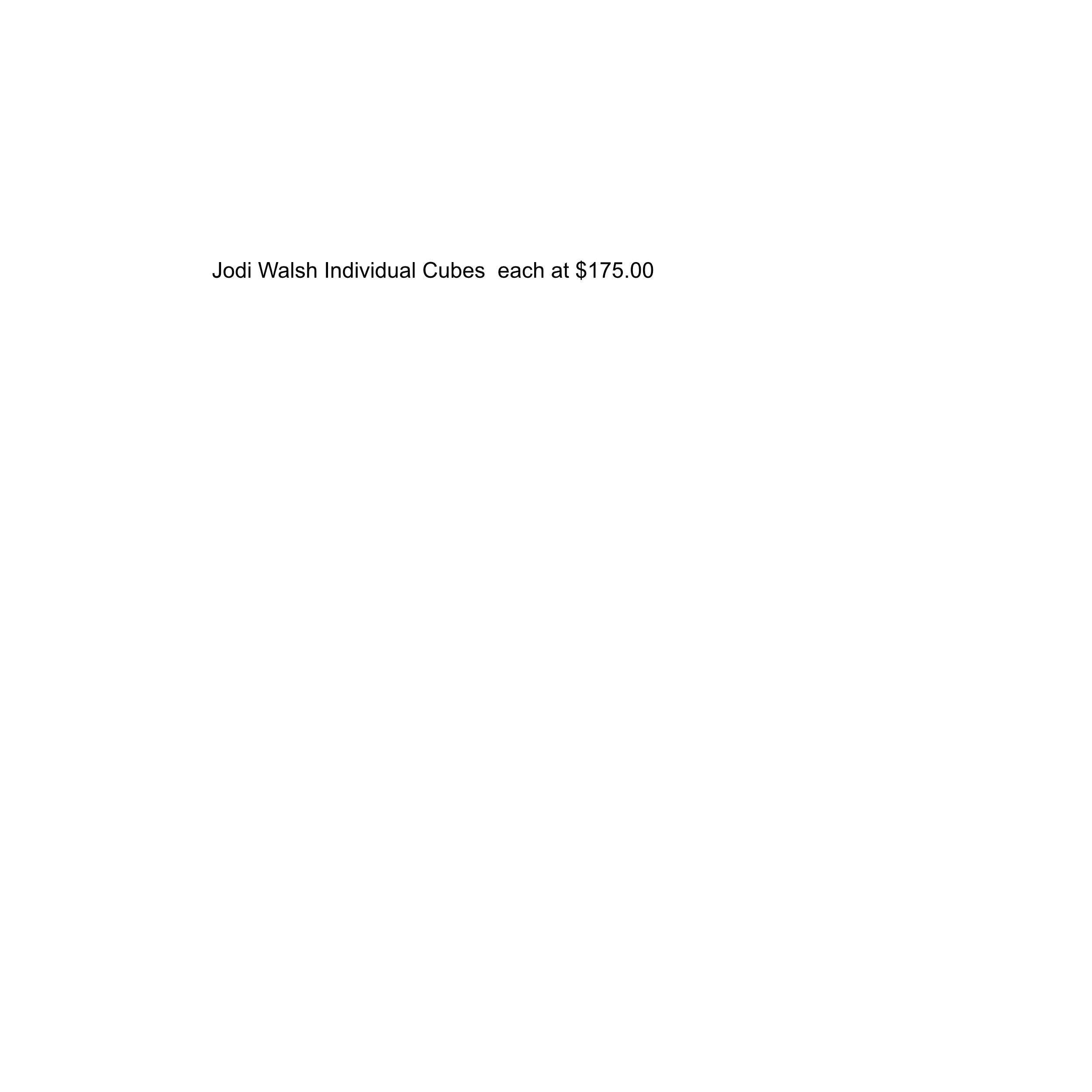 Jodi Walsh - Cube Individual | exhibit art gallery