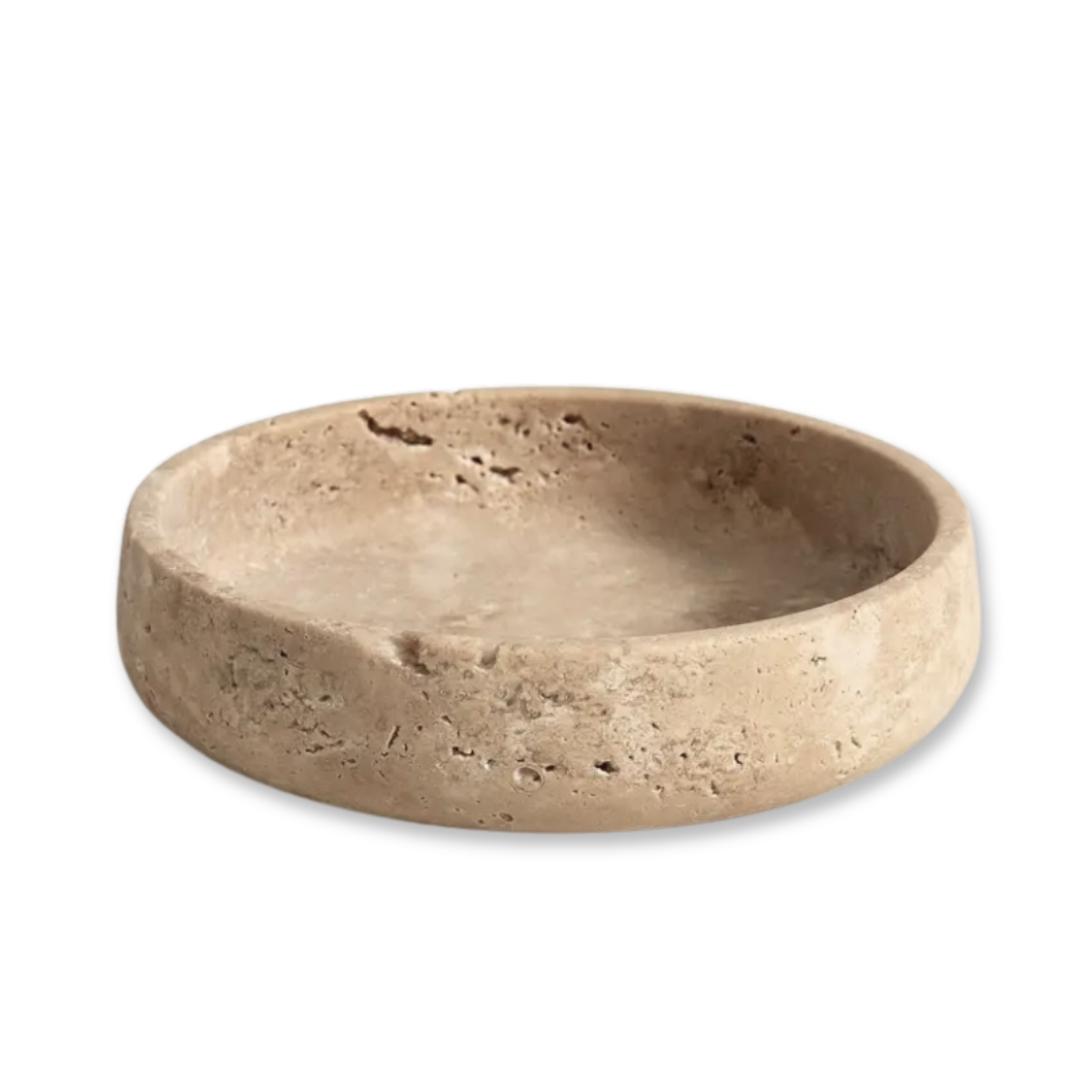 Accessories - Natural Travertine Bowl | exhibit art gallery