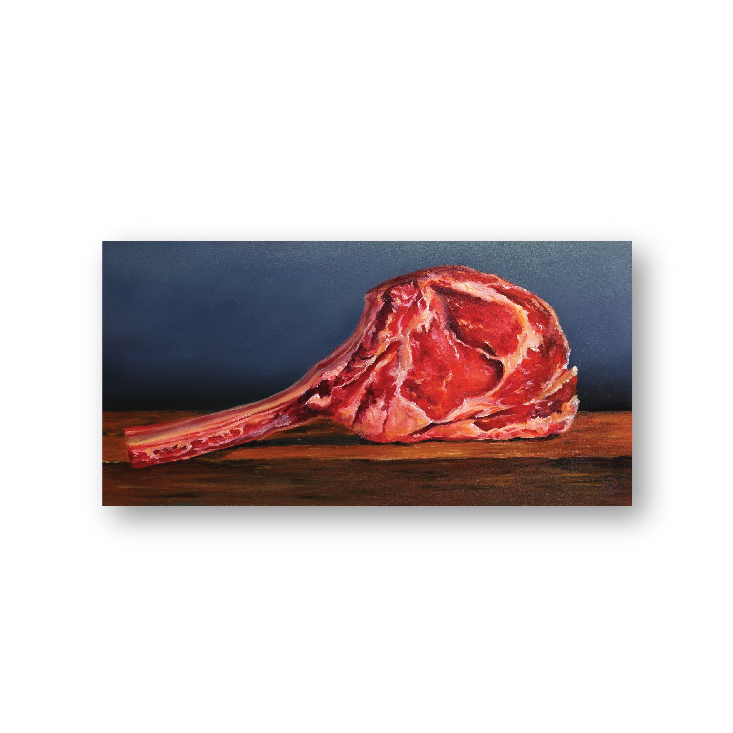 Gourmet Realism: Abra Johnson's "Tomahawk Steak" Painting