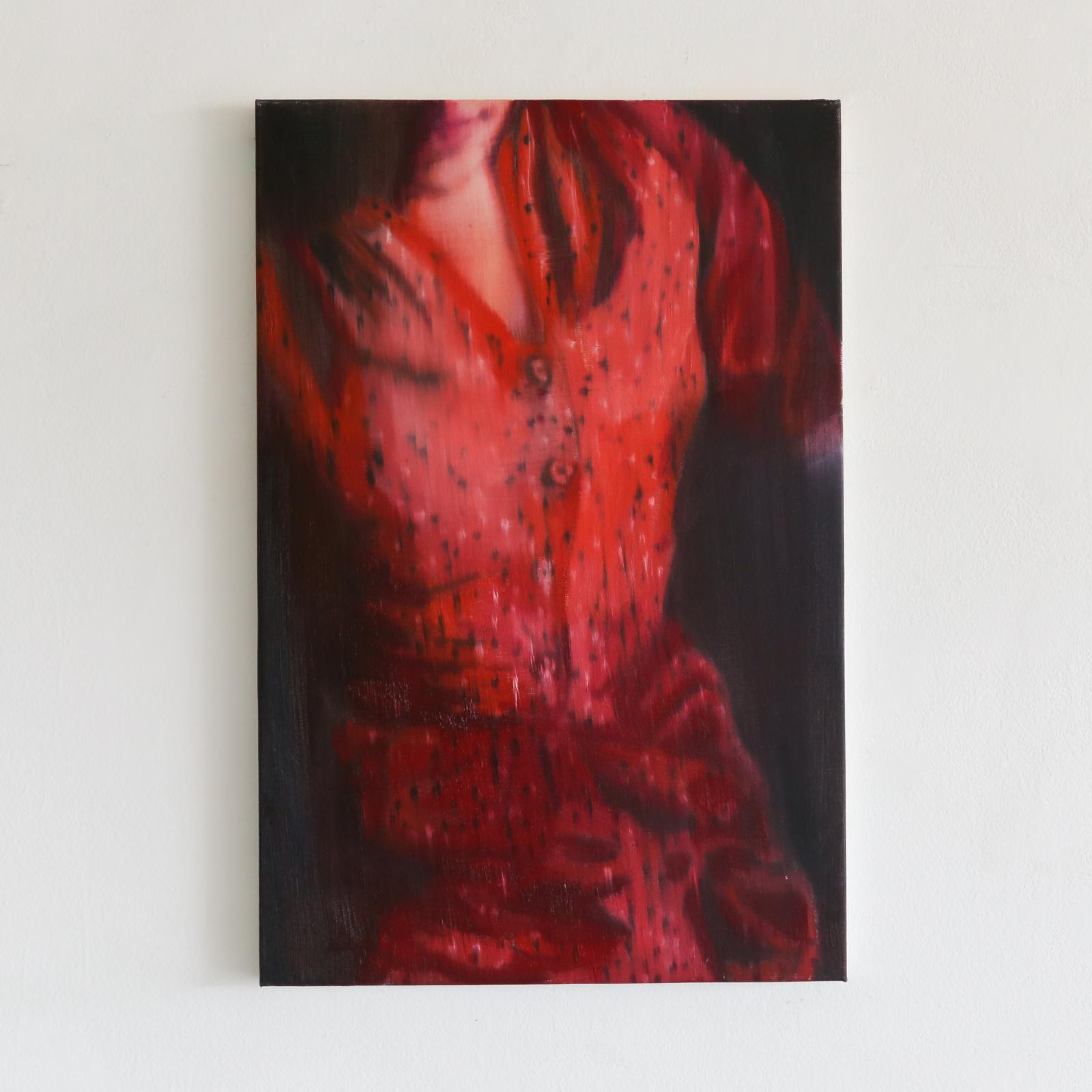 János Huszti - Red Dress | exhibit art gallery