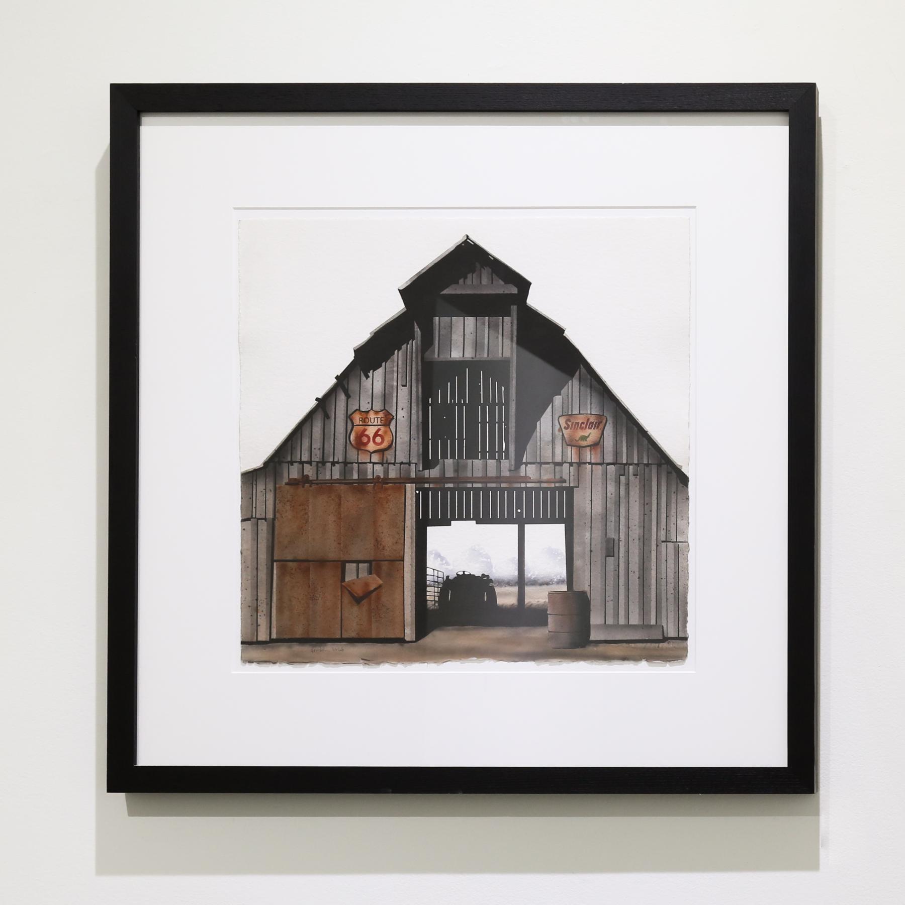 George Dombek - Barn with Sinclair Sign | exhibit art gallery