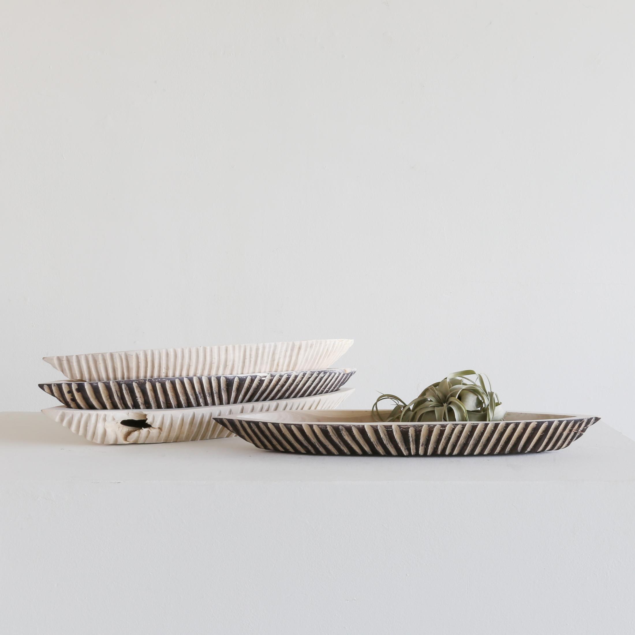 Accessories - Bleached with Black Flute Boat | exhibit art gallery