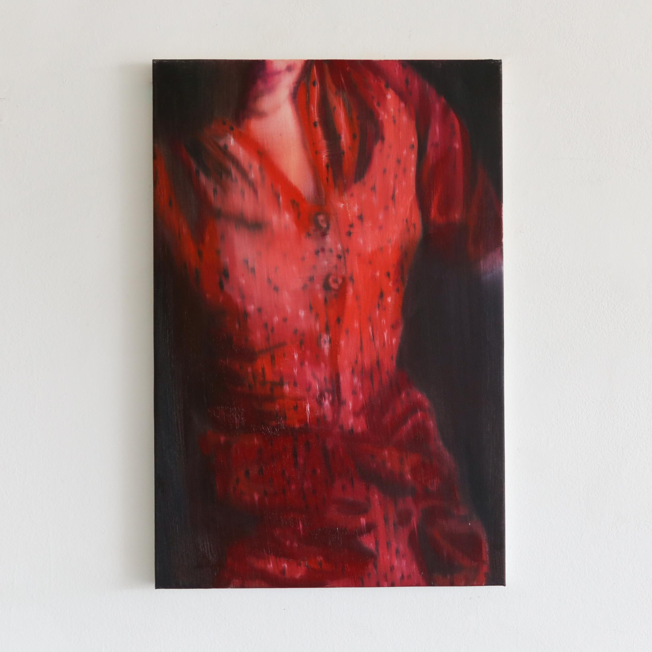 János Huszti - Red Dress | exhibit art gallery
