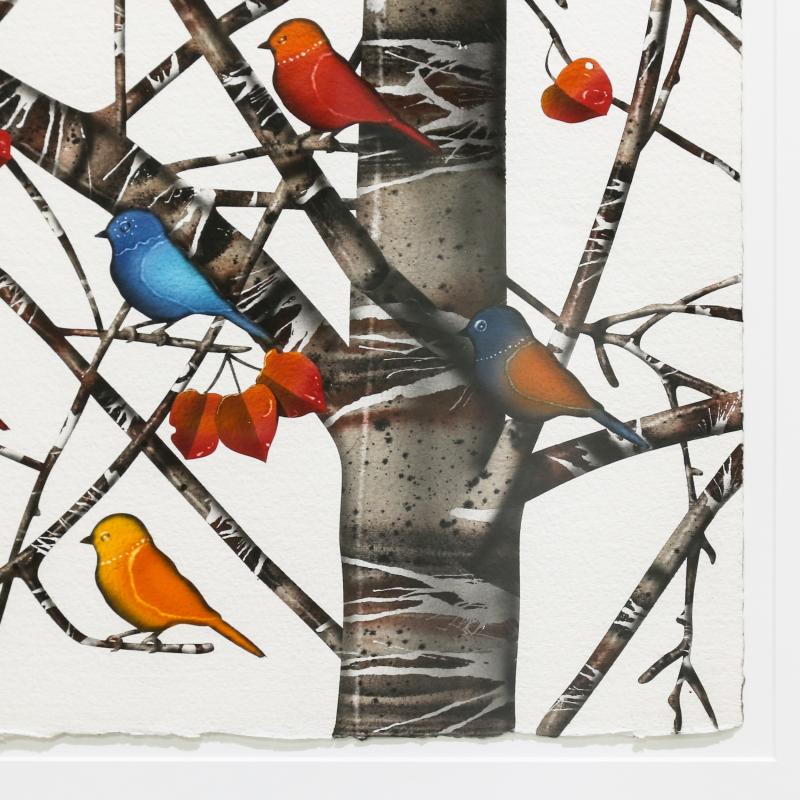 George Dombek - Two Blue Birds | exhibit art gallery